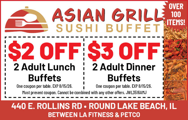 Asian Grill & Sushi Buffet - 66 Inc. Coupon by IndoorMedia